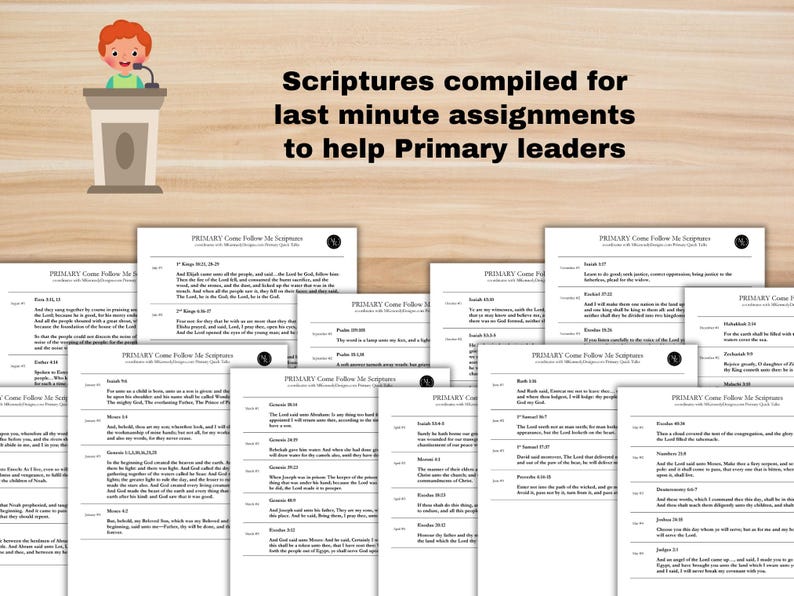 LDS Primary Come Follow Me Scriptures- 12 Months, 2026 Old Testament ...