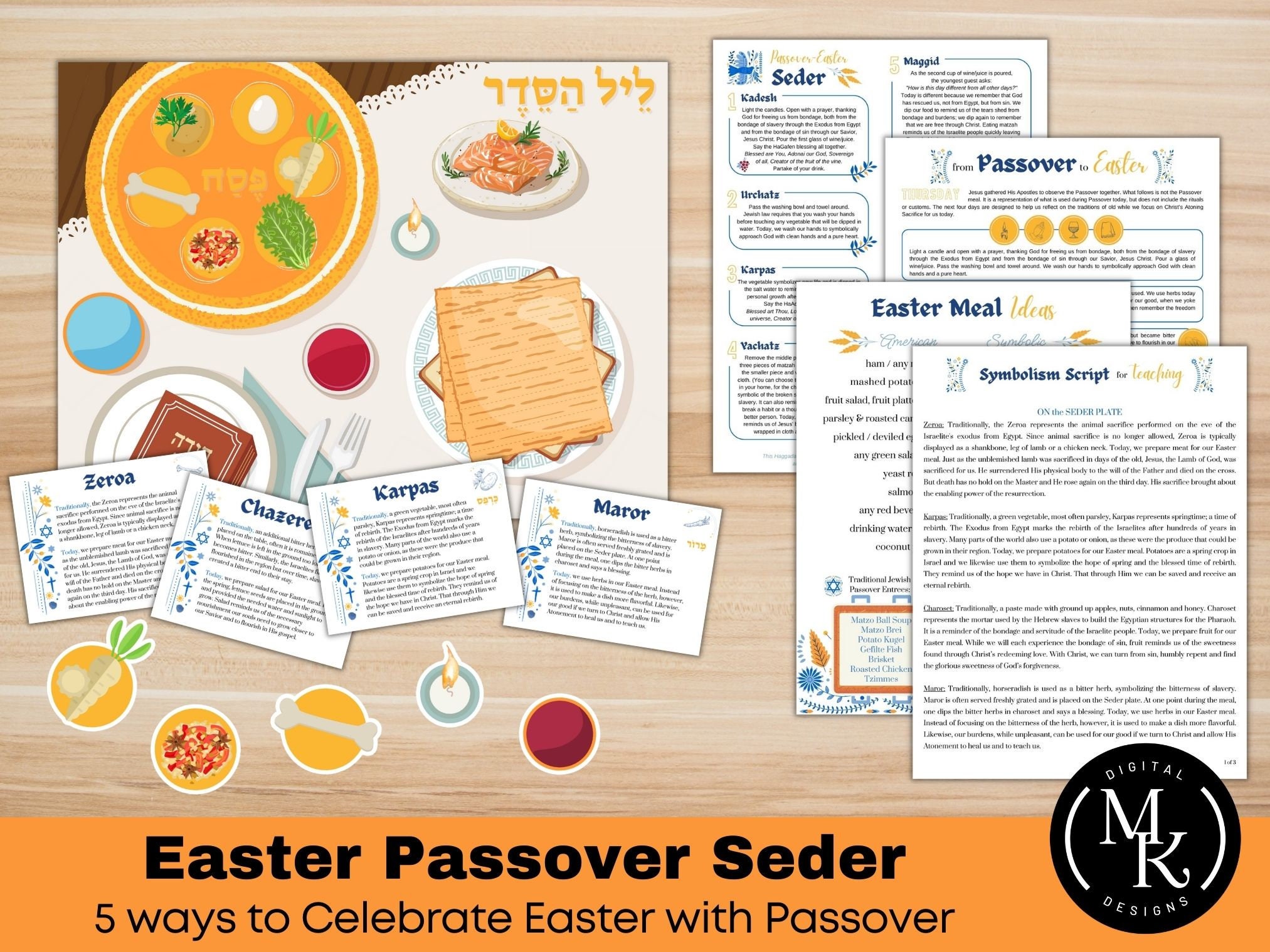Simplified Christian Seder Haggadah Script, the Last Supper, Passover ...