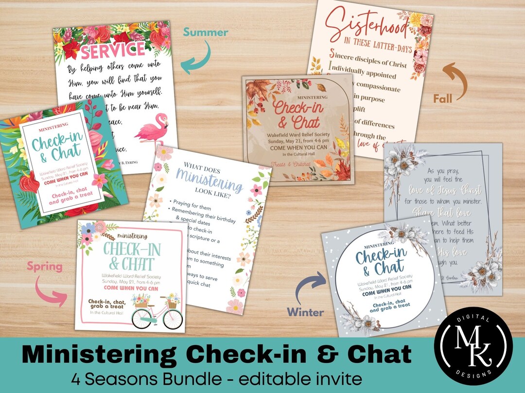 Ministering Interview Invitation and Handout- 4 Seasons Bundle - LDS ...