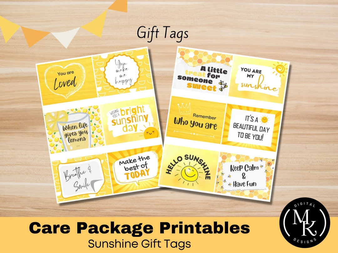 Sunshine Cards Printables, Uplifting, Brighten Someone's Day Cards - Etsy