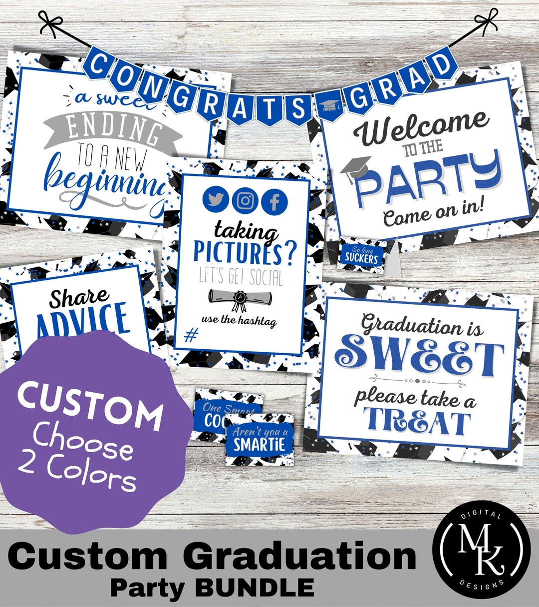 Customizable Graduation Party Pack Print Bundle Graduation - Etsy