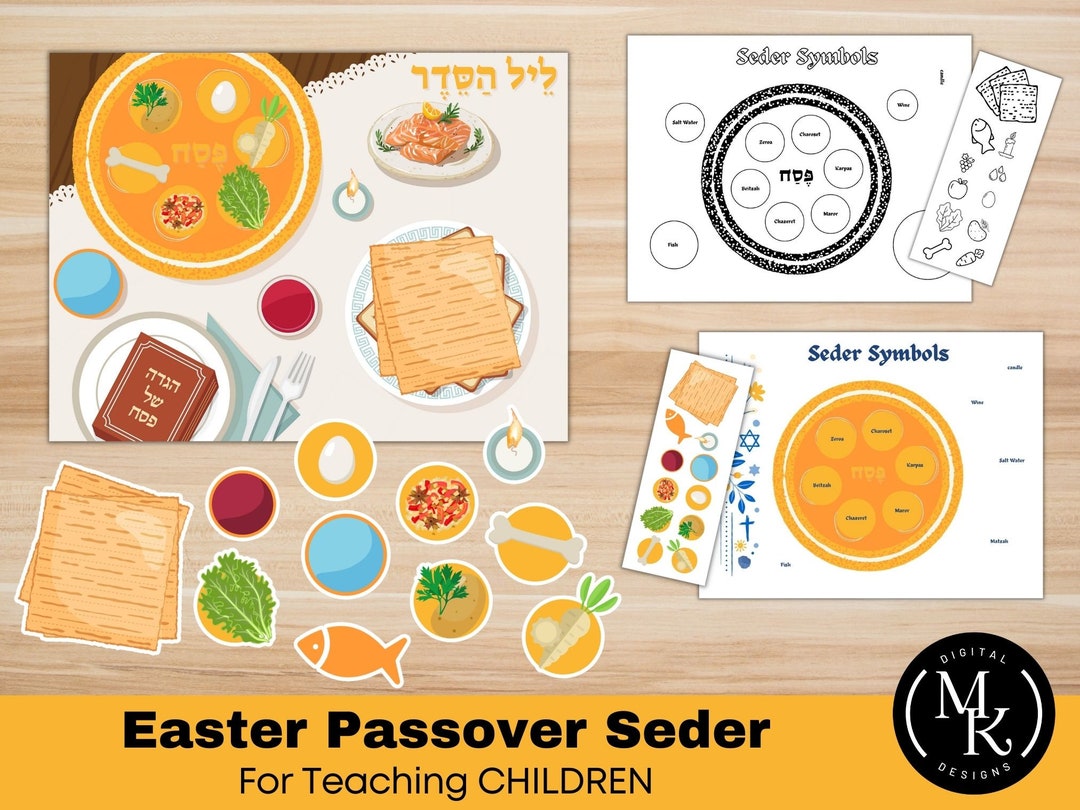 Easter Passover for Teaching Children, the Last Supper, Seder Coloring ...