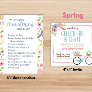Ministering Interview Invitation and Handout- Spring, Flower - LDS ...