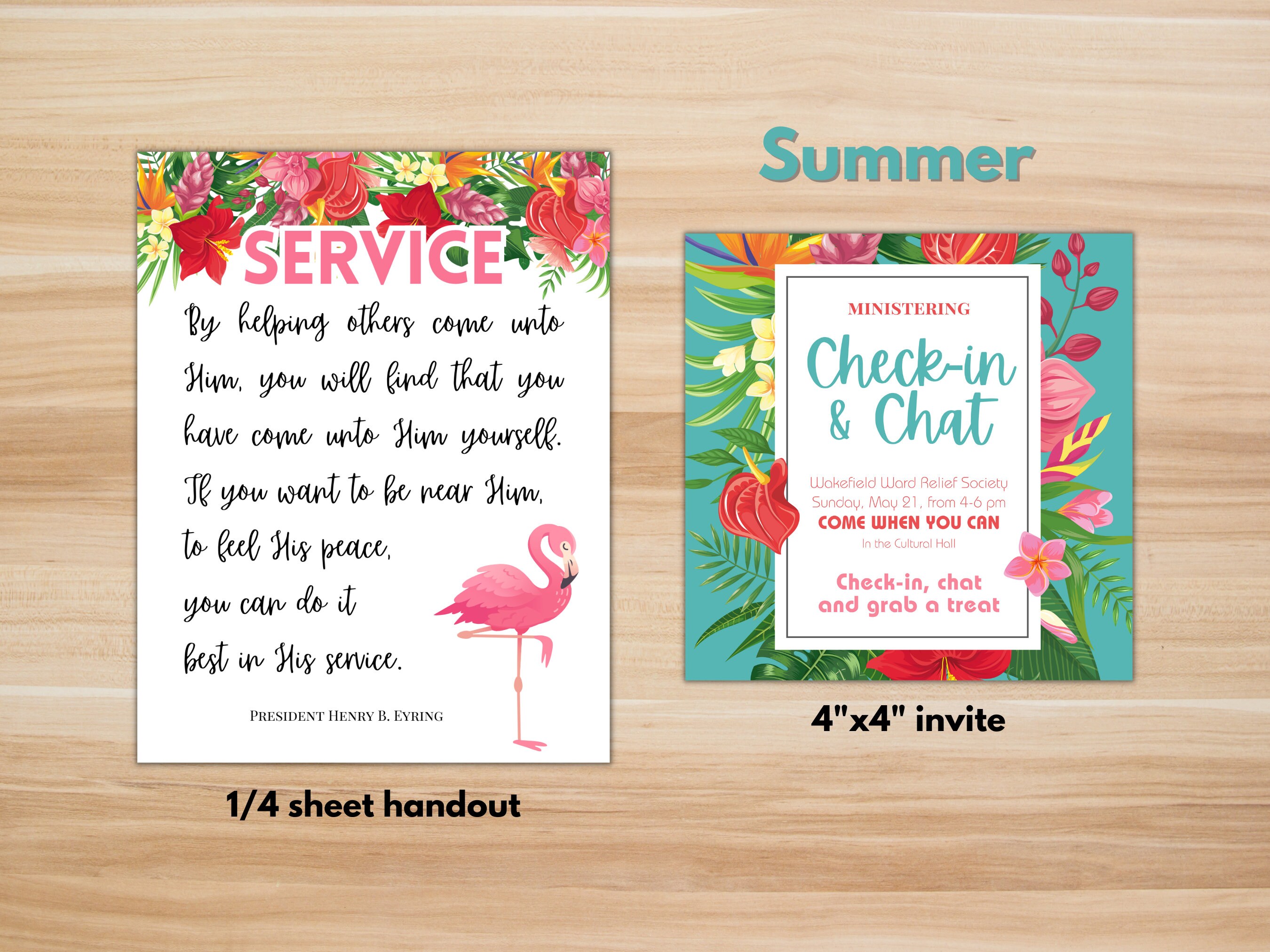 Ministering Interview Invitation and Handout- Summer, Tropical- LDS ...