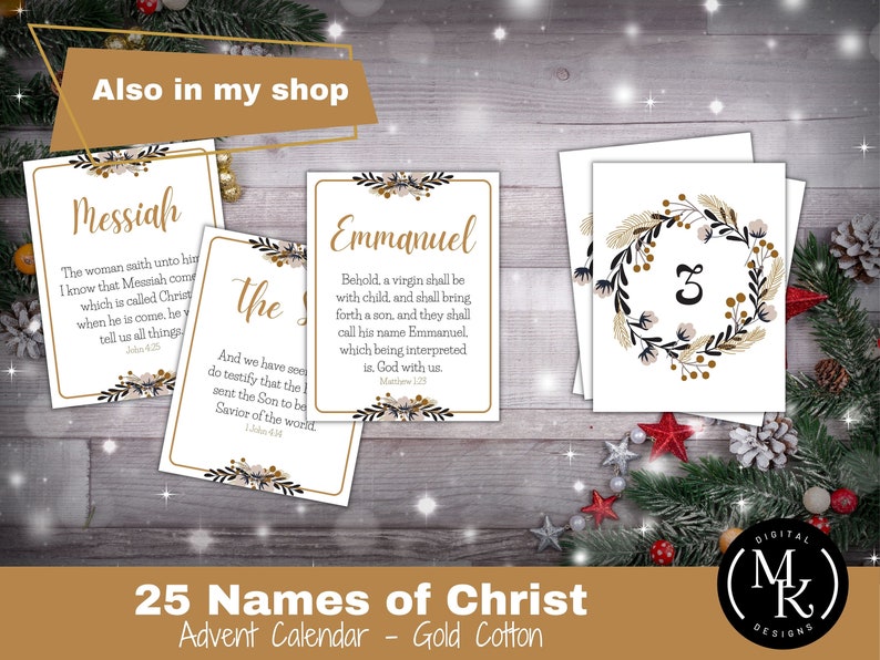 Kids Coloring Page Nativity Advent Calendar 25 Names of - Etsy