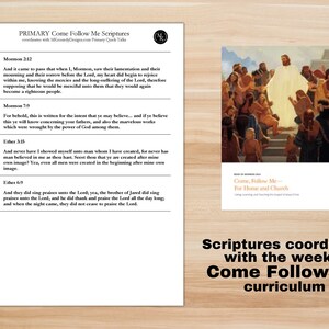 LDS Primary Come Follow Me Scriptures 12 Months, 2024 Book of Mormon ...