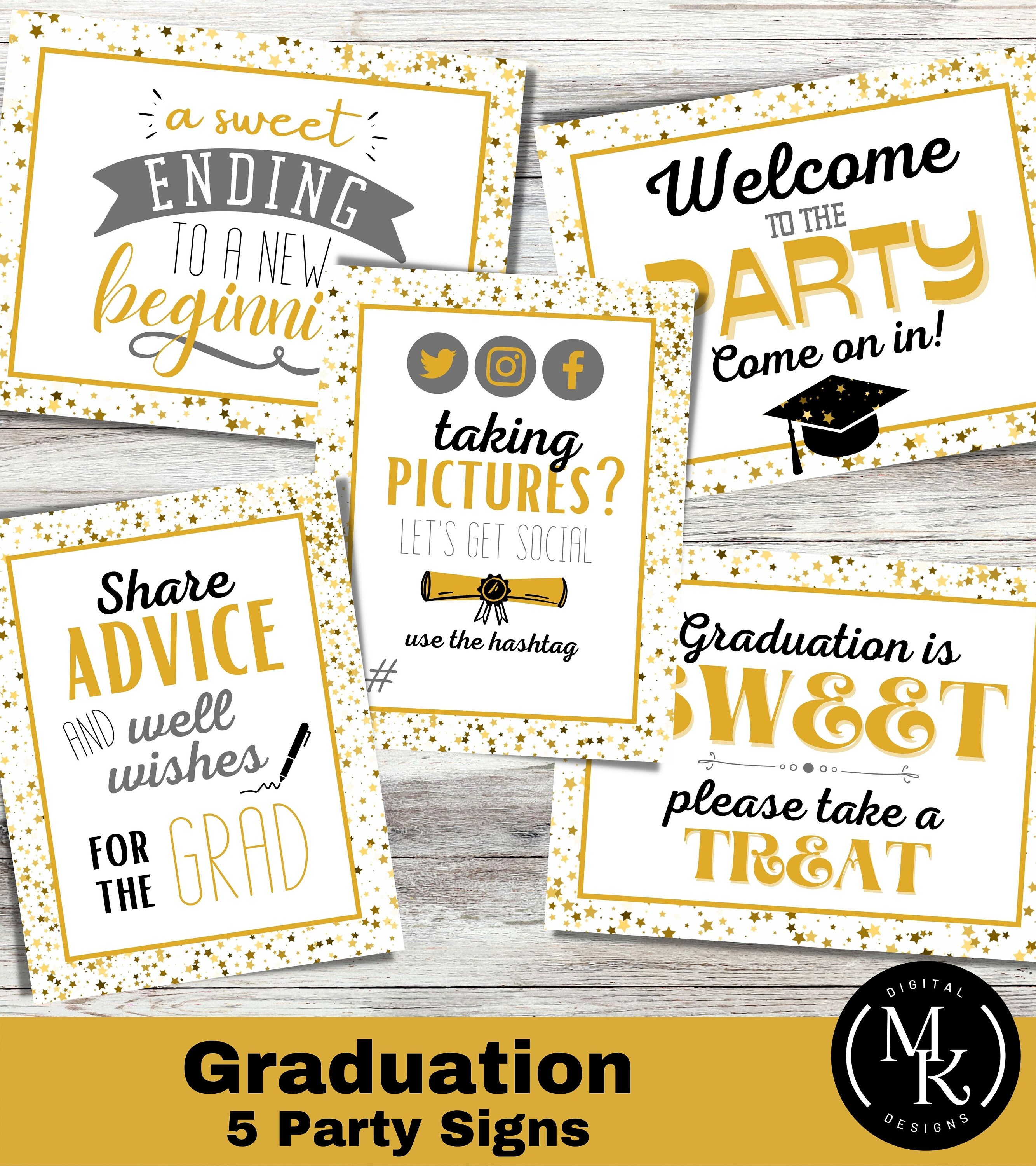 Graduation Party Pack Print Bundle Graduation Treat Tags - Etsy