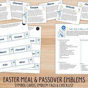 Easter Passover Seder Symbolism Cards, the Last Supper, Christian Seder ...