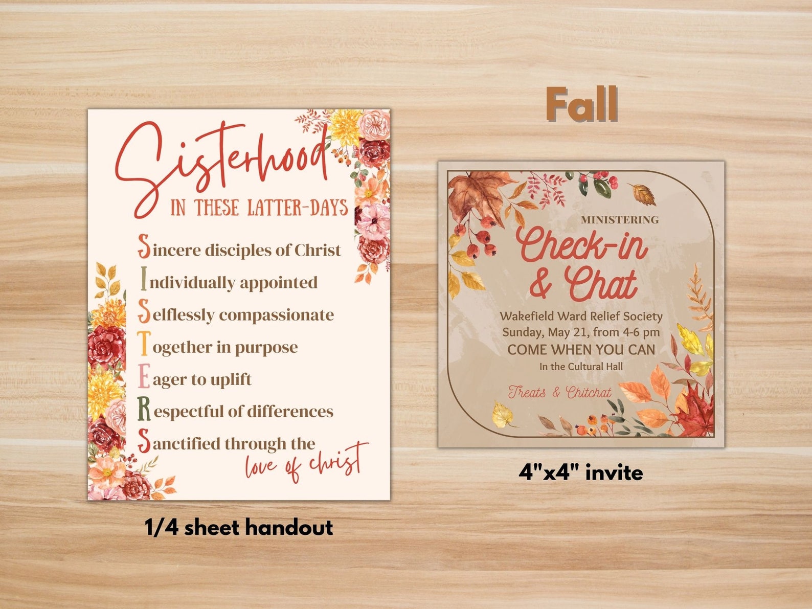 Ministering Interview Invitation and Handout- 4 Seasons Bundle - LDS ...