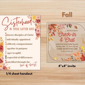 Ministering Interview Invitation and Handout- 4 Seasons Bundle - LDS ...