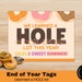 We Learned a Hole Lot This Year, Donut End of School Year Treat Tags ...
