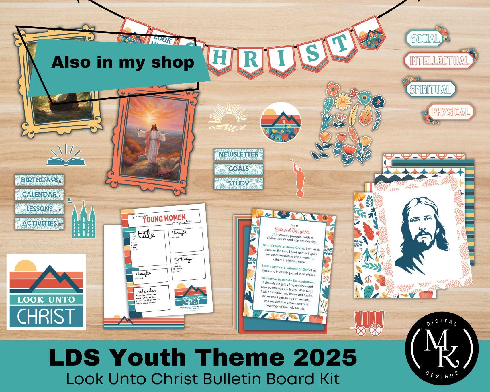Look Unto Christ, 2025 LDS Youth Theme, Waterproof Vinyl Sticker ...