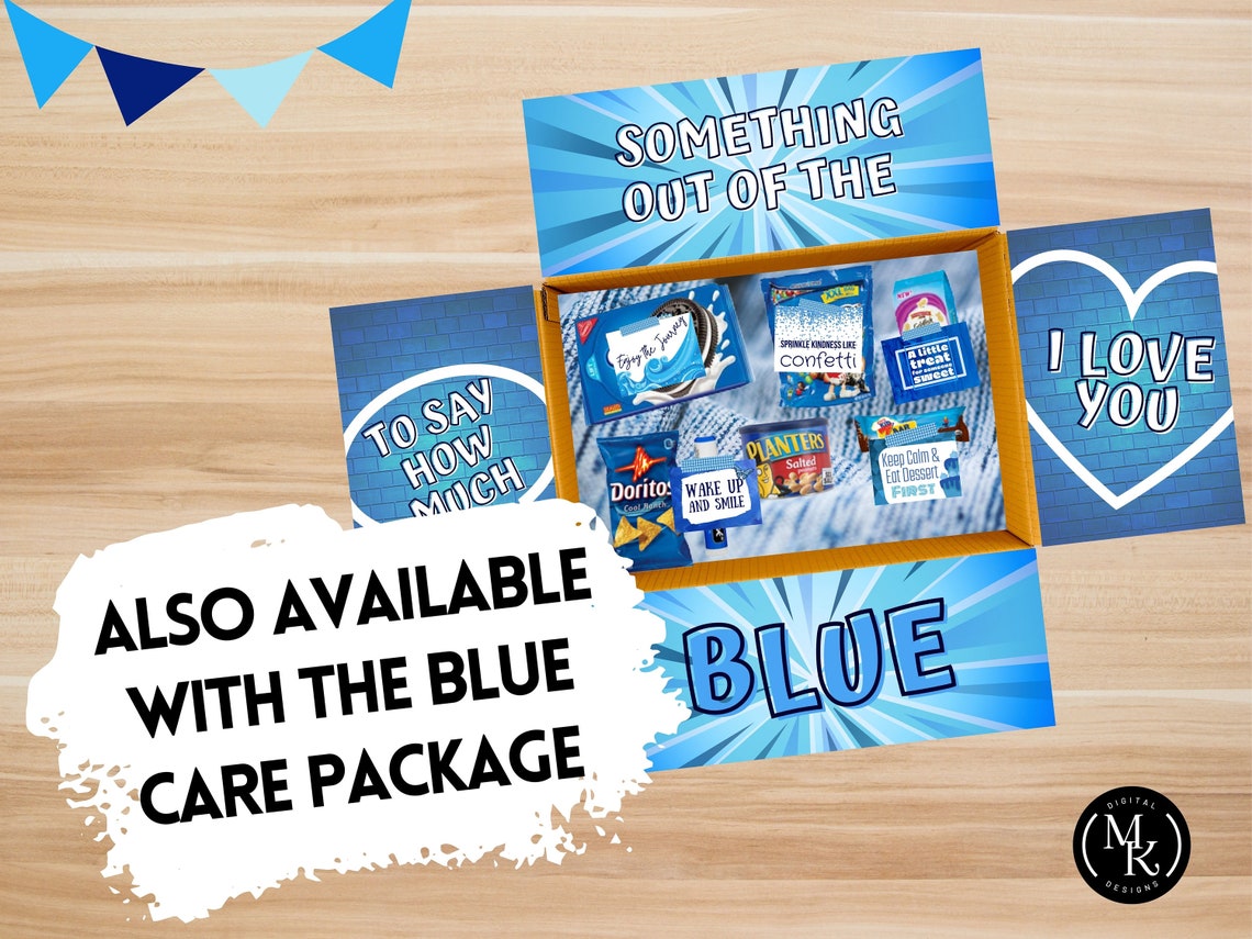 Blue Day Cards Printables Cheer Someone Tags Treat Tags - Etsy