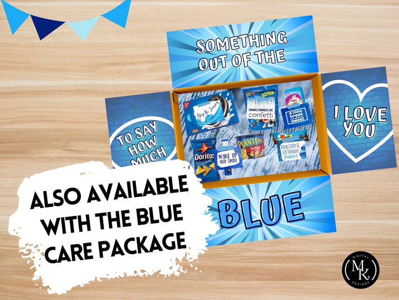 Blue Day Cards Printables Cheer Someone Tags Treat Tags - Etsy