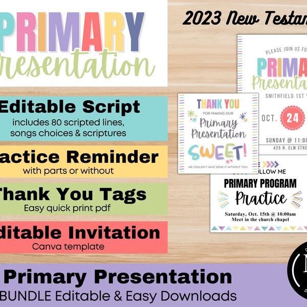 Lds Primary Program - Etsy