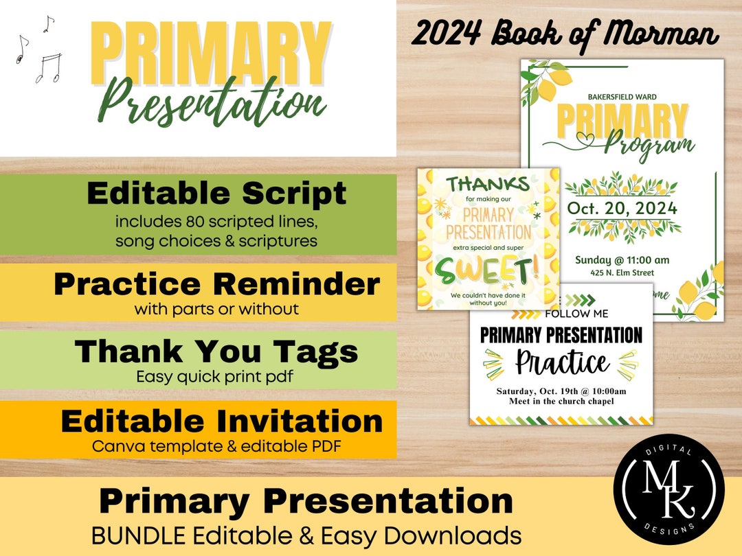 LDS Primary Program Script BUNDLE 2024 Book of Mormon, LDS Primary ...