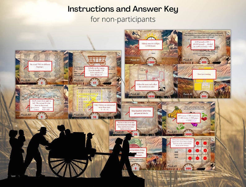 Pioneer Trek Escape Room Game Escape to Zion LDS Youth - Etsy