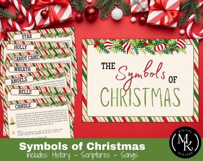 Symbols of Christmas Printable, Digital Print , Meaning of Christmas ...