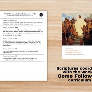 LDS Primary Come Follow Me Scriptures- 12 Months, 2025 Doctrine and Covenants, Coordinate With ...