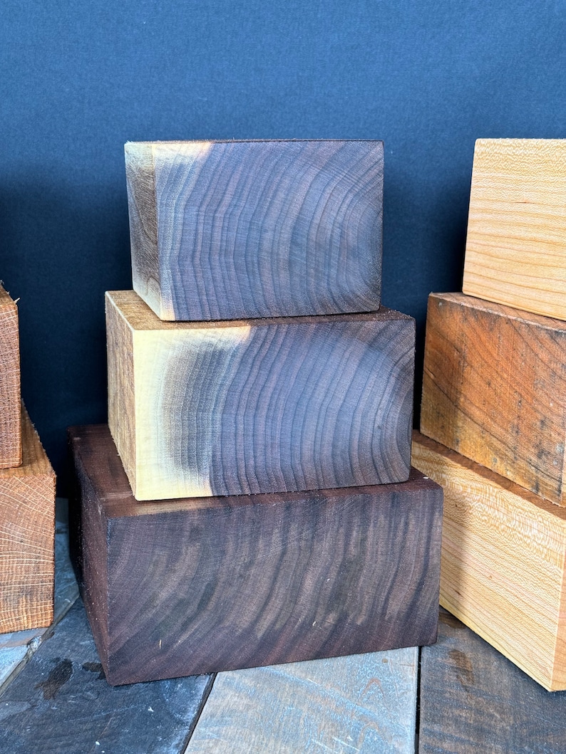 Walnut Bowl Turning Blanks Hardwood Blanks Dark Wood Carving Block Wood ...