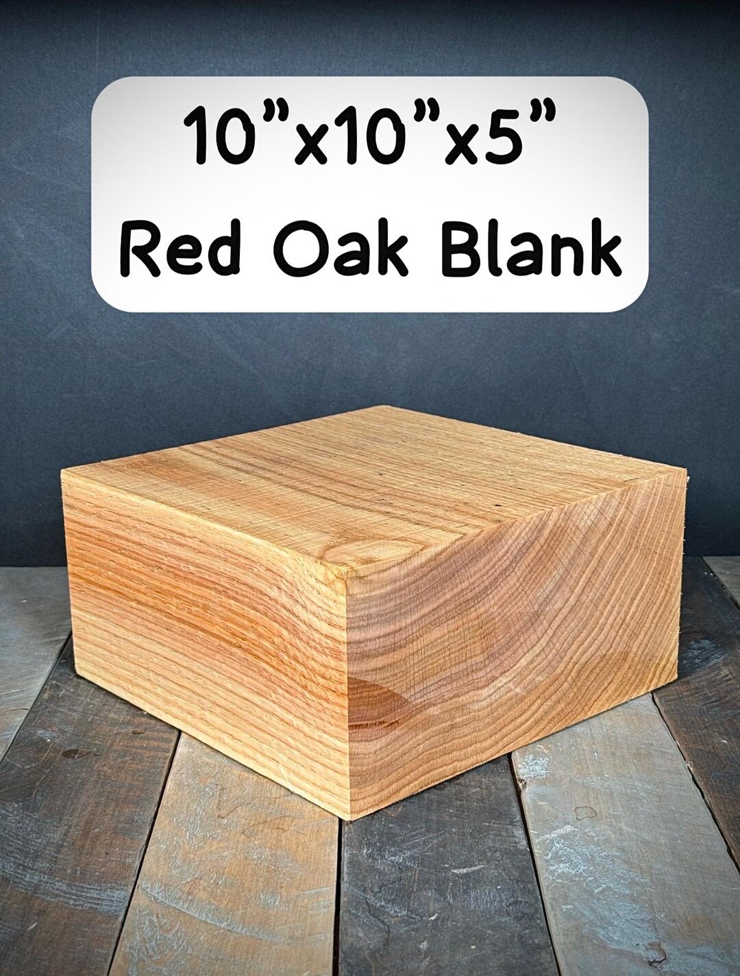 Large Indiana Red Oak Turning Blank 10”x10”x5” Wood Red Oak Wood ...