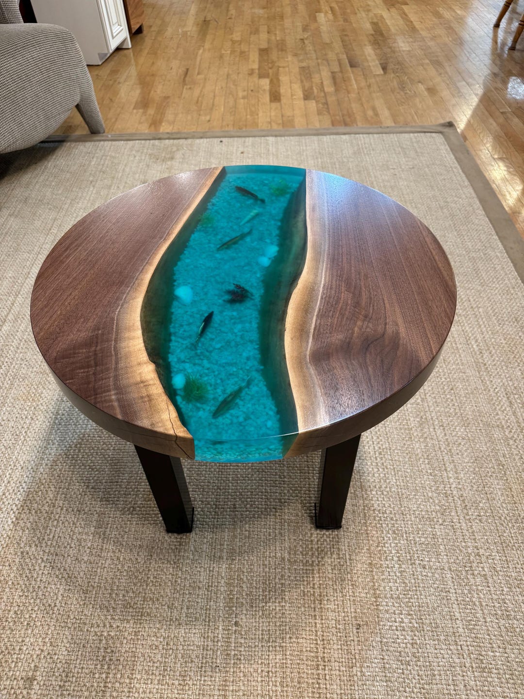 Walnut River Coffee Table End Table MADE in THE USA Modern Custom ...