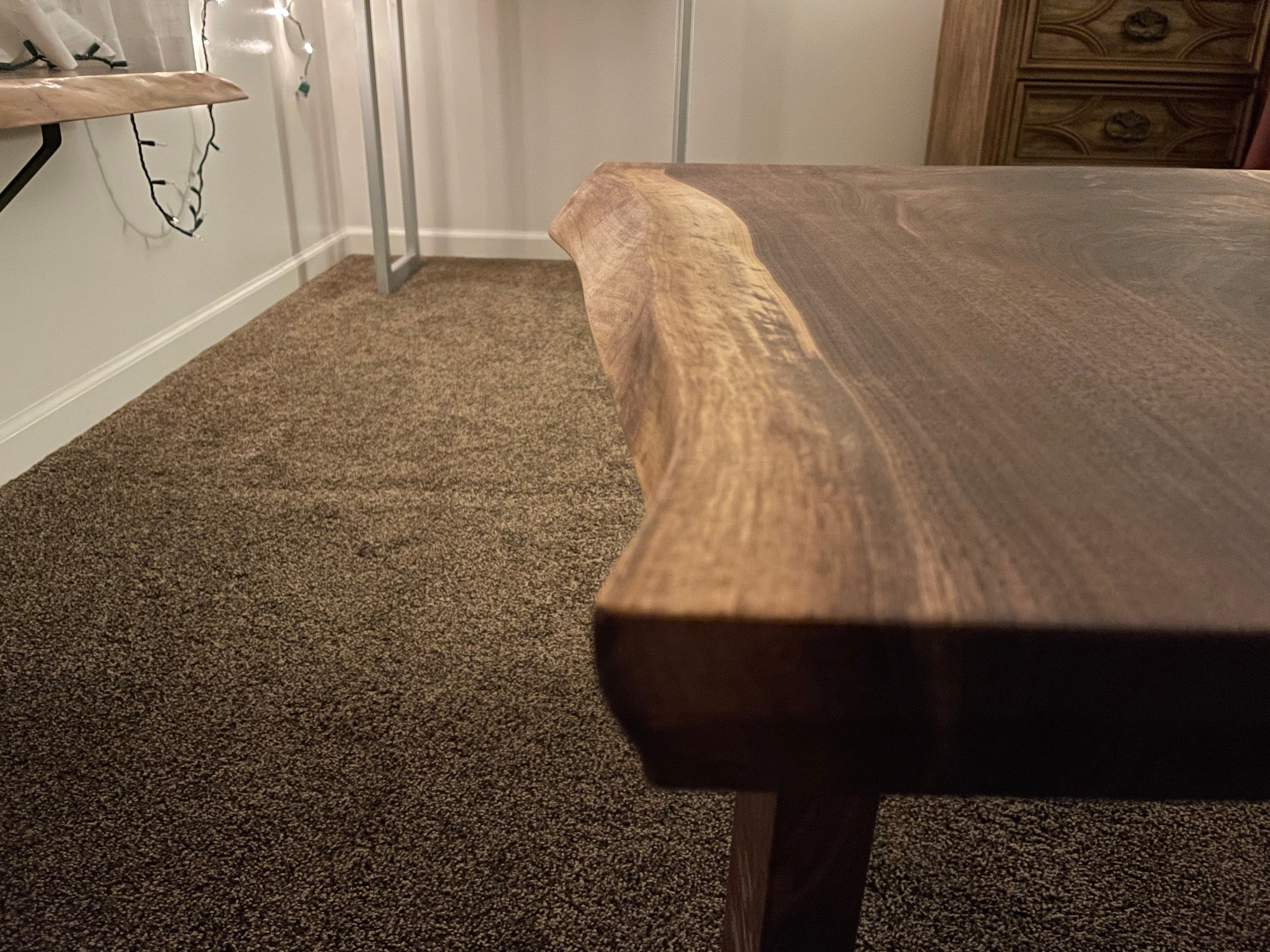 Modern Black Walnut Coffee Table With Walnut Legs - Etsy