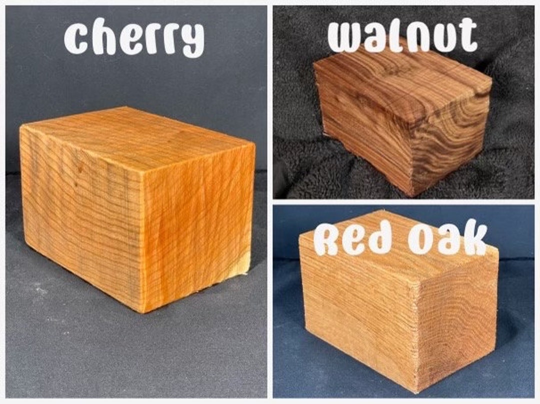 Wood Block 4”x4”x6” Black Walnut Cherry Red Oak Bowl Turning Plank ...