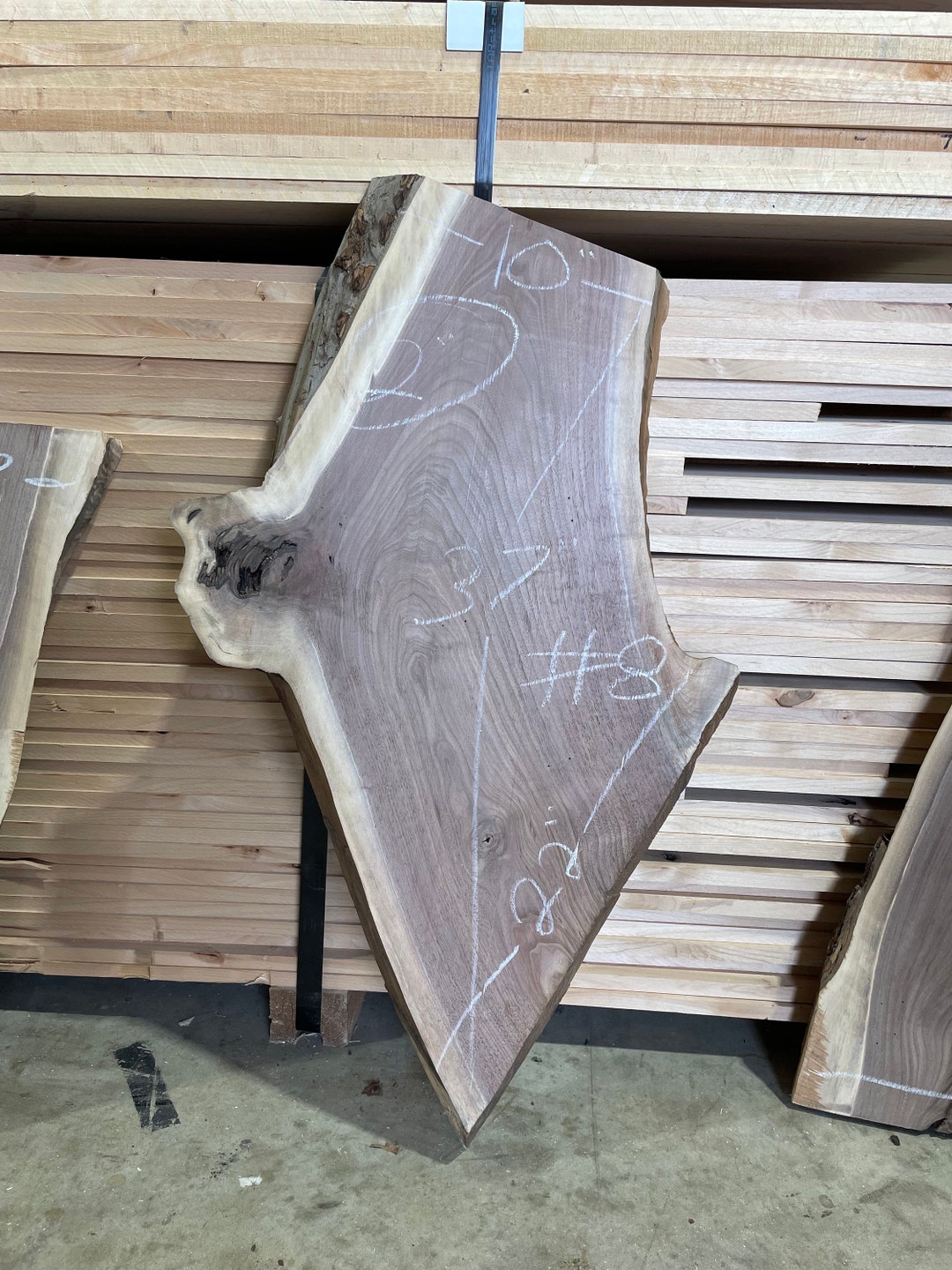Live Edge Walnut Kiln Dried Slab Epoxy River Table Coffee Table Slab ...