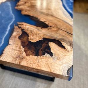 Epoxy Spalted Maple Ocean Desk Made to Order Tropical Designs Ocean ...