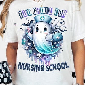 Student Nurse Halloween Ghost PNG One Spooky Nurse Shirt PNG Nursing ...