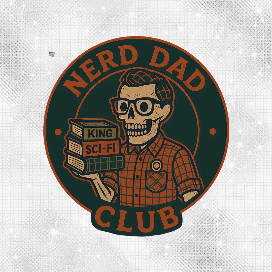 Nerd Dad Club Skeleton PNG Funny Bookworm Dad Shirt Gift for Nerdy Geek ...