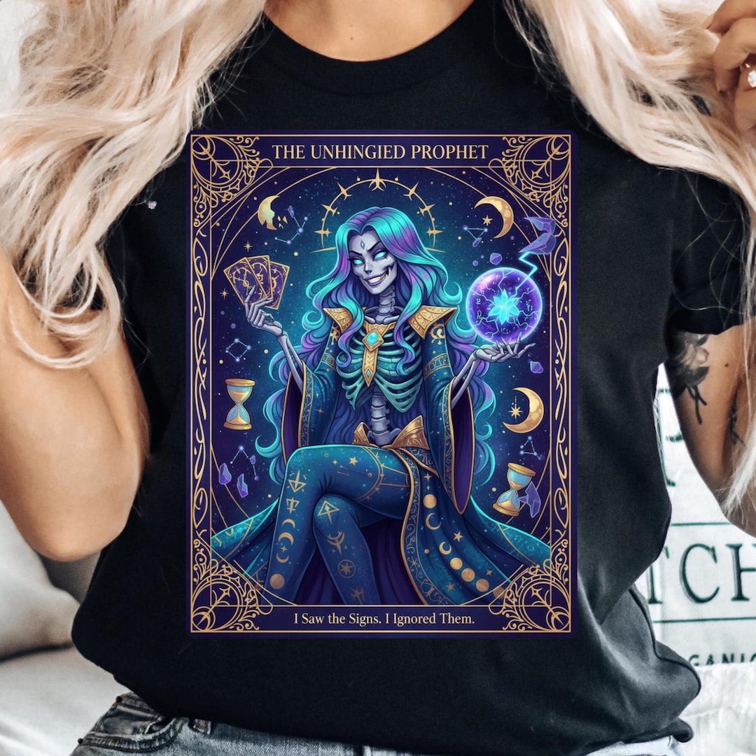 Unhinged Prophet Tarot Card PNG, Funny Skeleton Prophet Shirt Design ...
