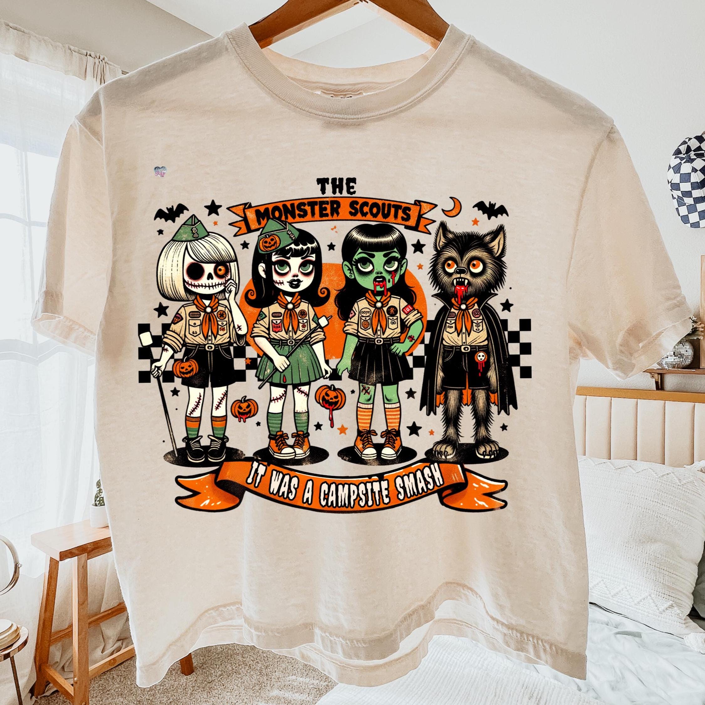 Monster Scouts PNG, Funny Halloween Clipart for Shirts Camping Mugs ...