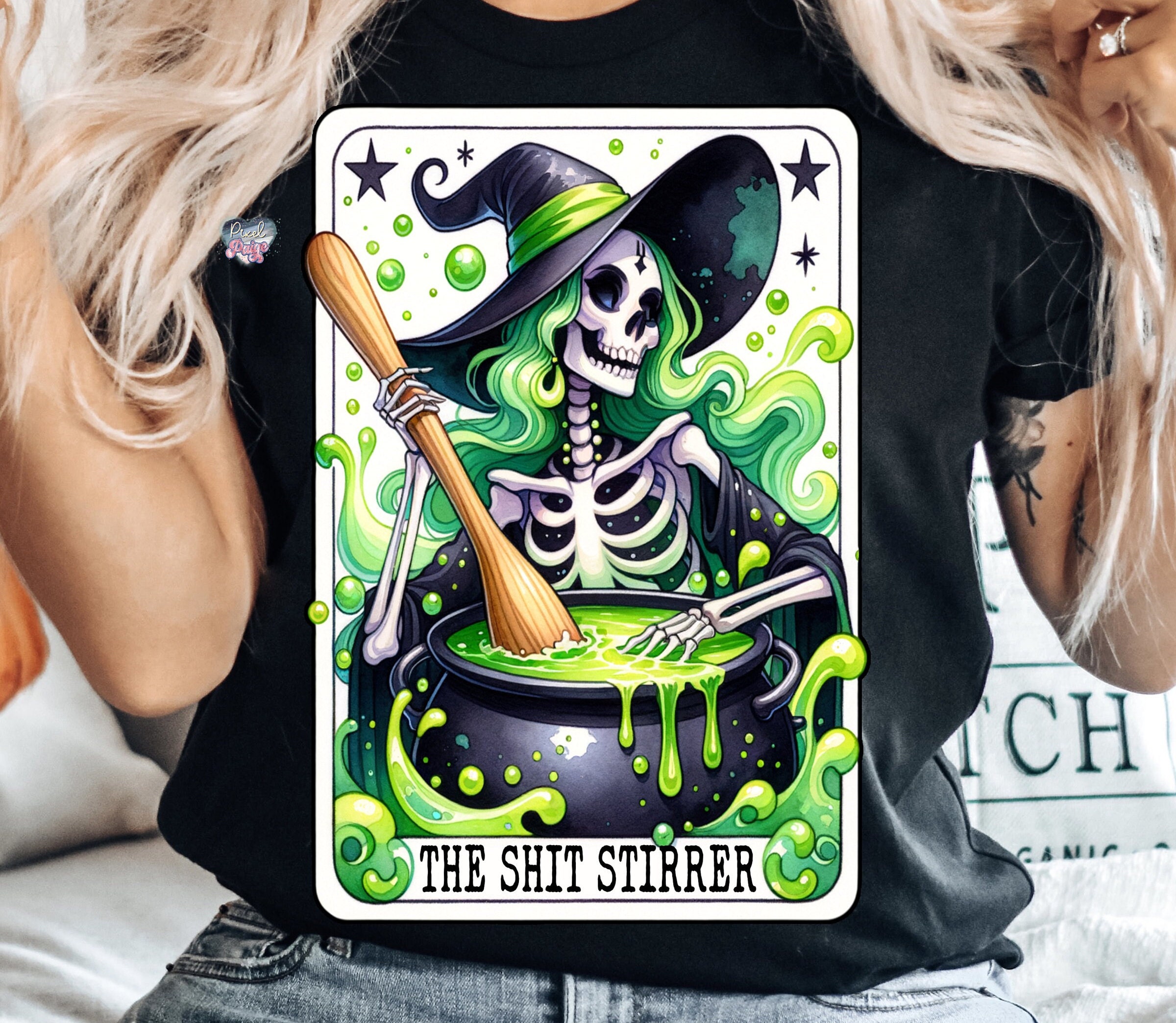 Sarcastic Witch Clipart Tarot Cards PNG Witchy Skeleton Horror ...