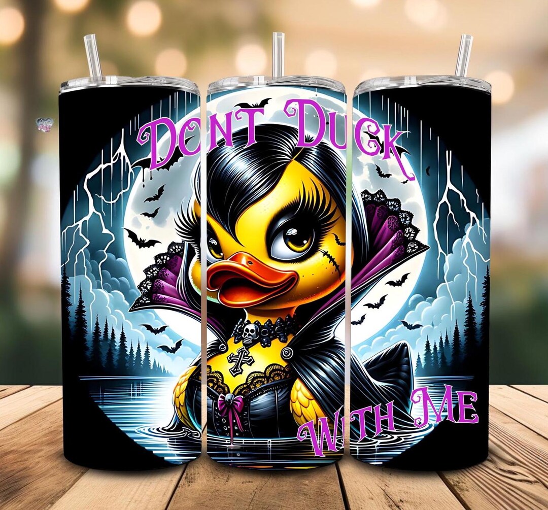 Gothic Duck PNG Funny Lake Life Tumbler Wrap Spooky Duck Sublimation ...