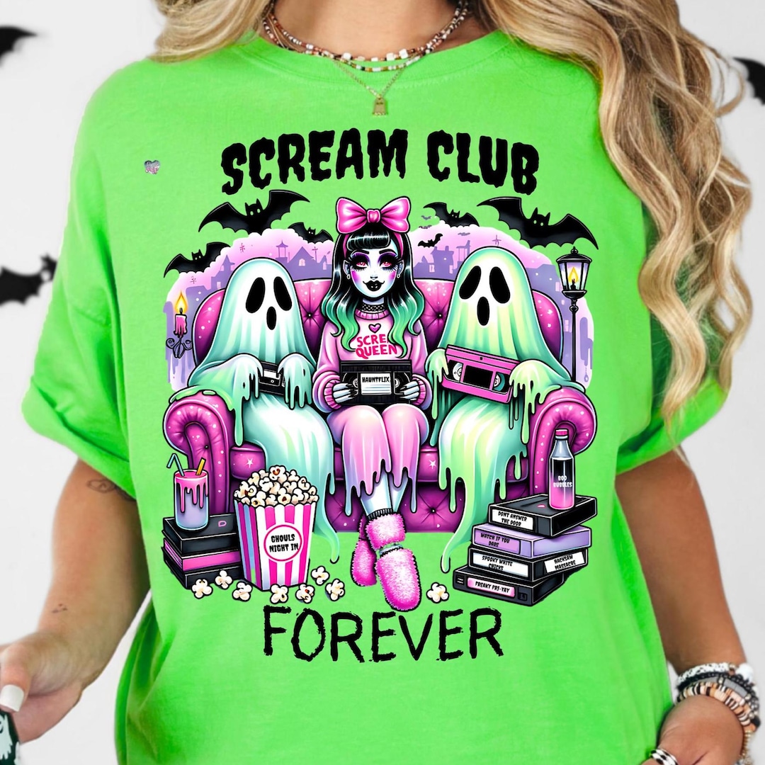 Scream Club Forever PNG Halloween Ghost Girl Clipart Spooky Movie Night ...