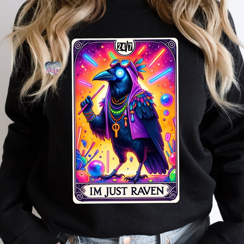 Raven Tarot PNG Funny Crow Tarot Card PNG Bird Lover Shirt Design Raven ...