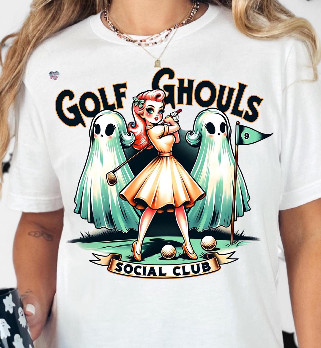 Halloween Golf PNG Golf Ghouls Social Club PNG Cute Ghost Clipart ...