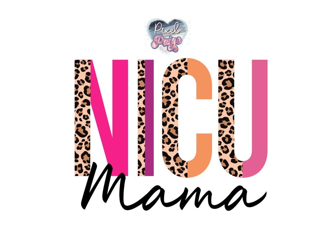 Nicu Mama Leopard Print Png for Sublimation, Nicu Shirt Design for ...