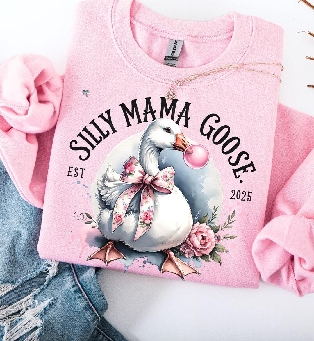Silly Mama Goose PNG Cute Pregnancy Announcement Clipart Farmhouse ...