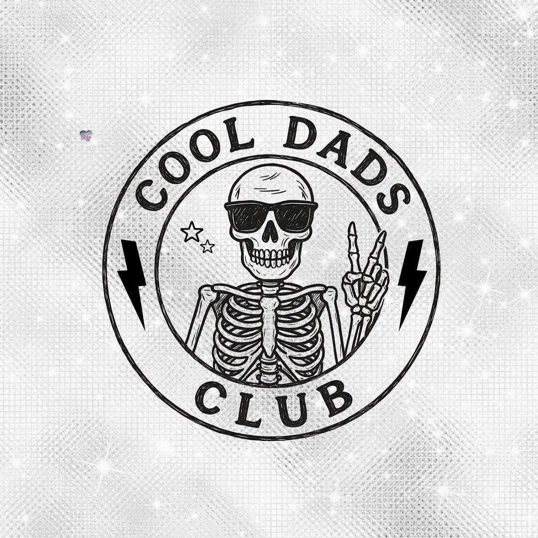 Cool Dads Club Skeleton PNG Funny Dad Shirt Design Coolest Daddy Gift ...