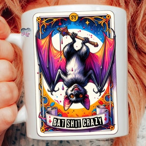 Bat Shit Crazy Tarot Card PNG Halloween Bat Clipart Batty Adult Humor ...