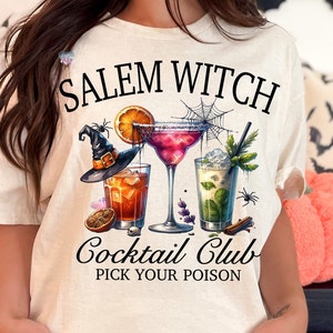 Salem Witch Cocktail Social Club PNG Retro Halloween Gothic Girly ...