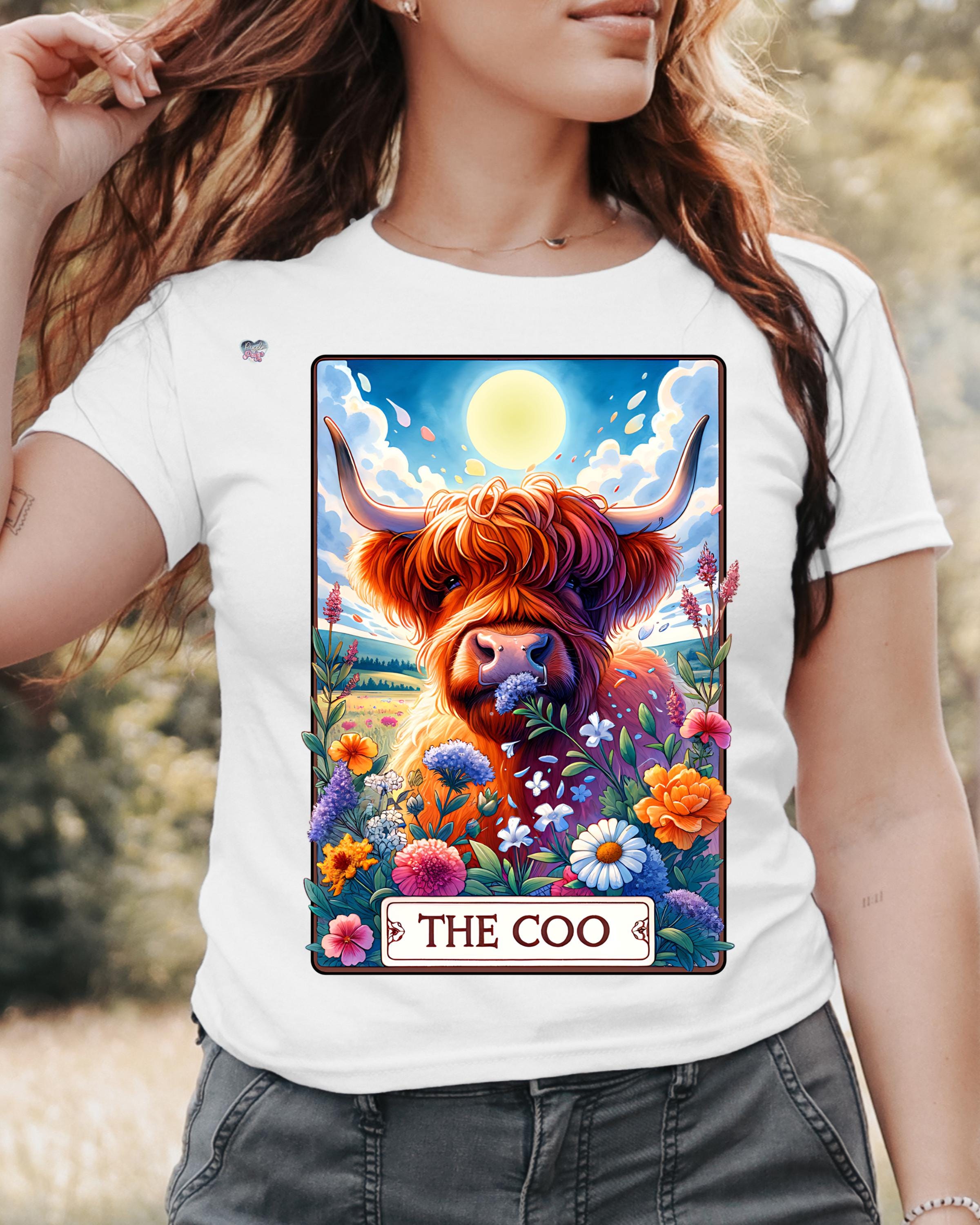 Highland Cow Tarot Card Shirt PNG Baby Highland Coo Tarot Cards PNG ...