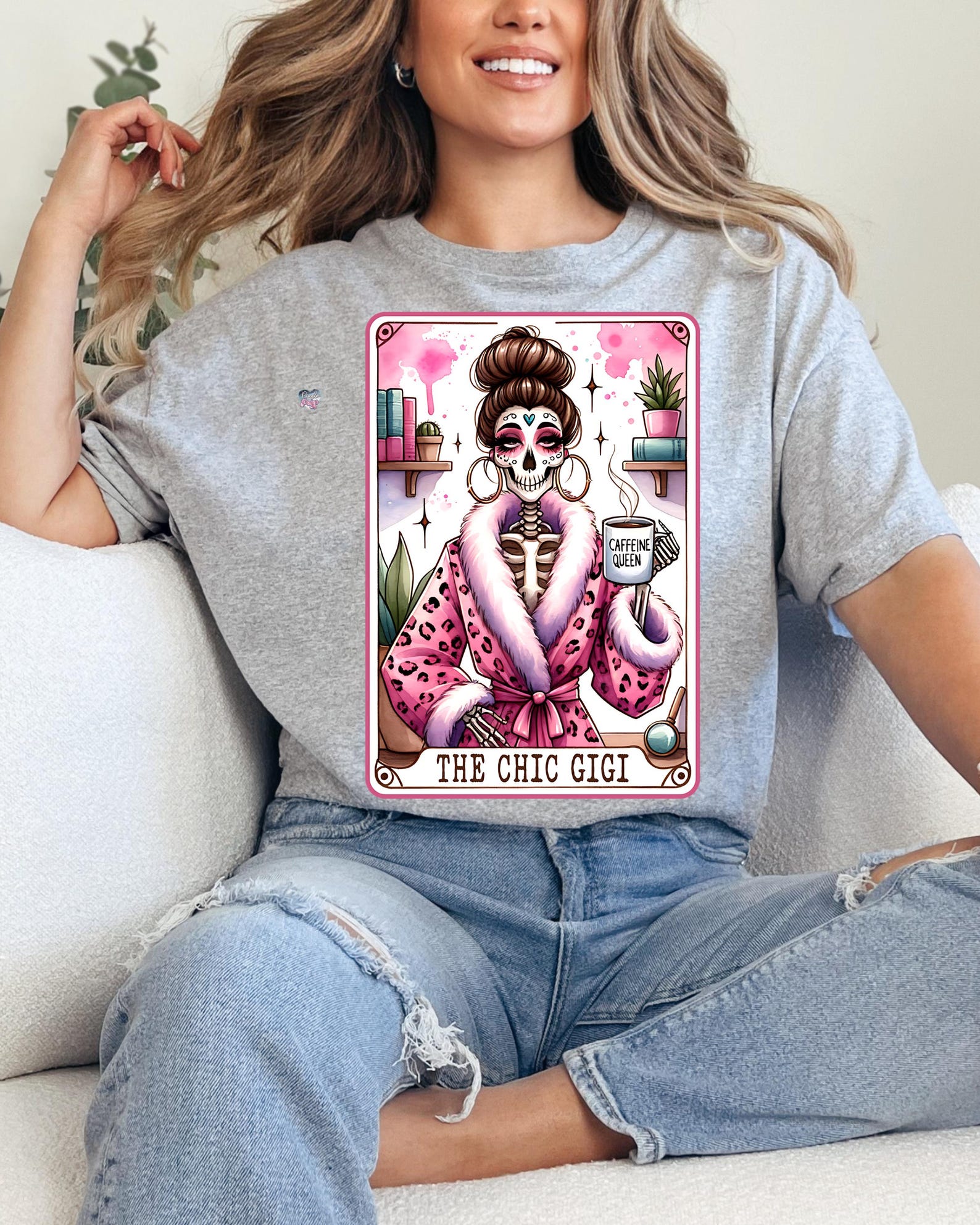 The Chic Gigi Tarot Card PNG Funny Sassy Skeleton Grandma Tarot Cards ...