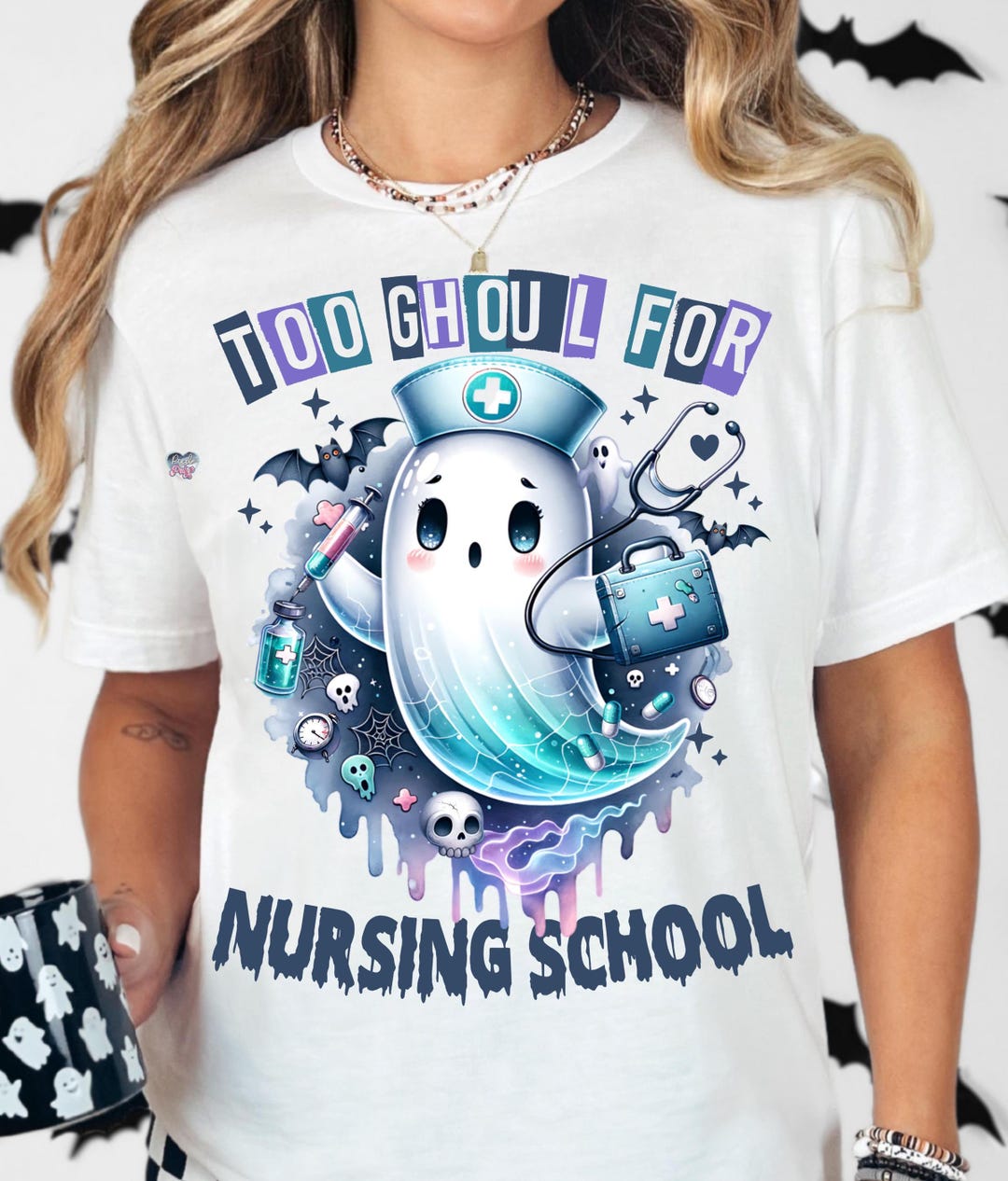 Student Nurse Halloween Ghost PNG One Spooky Nurse Shirt PNG Nursing ...