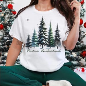 Winter Wonderland Christmas Trees PNG Sublimation Xmas Tree Sweatshirt ...