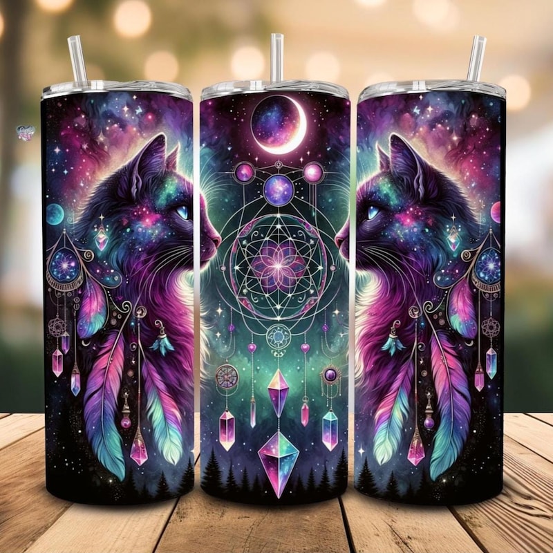 Cat Tumbler Celestial - Etsy