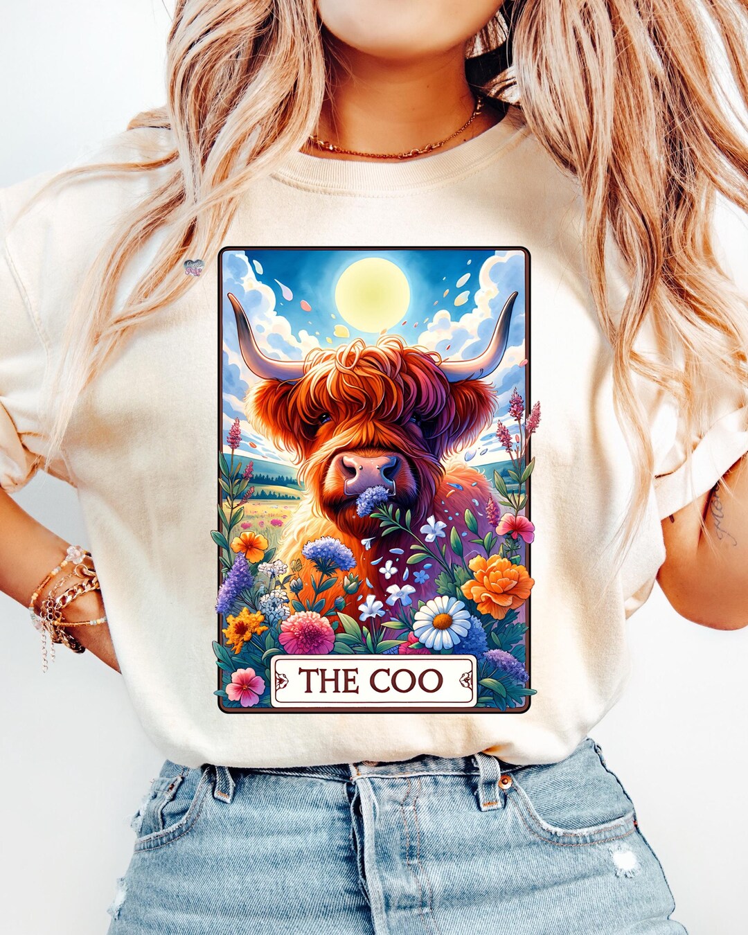 Highland Cow Tarot Card Shirt PNG Baby Highland Coo Tarot Cards PNG ...